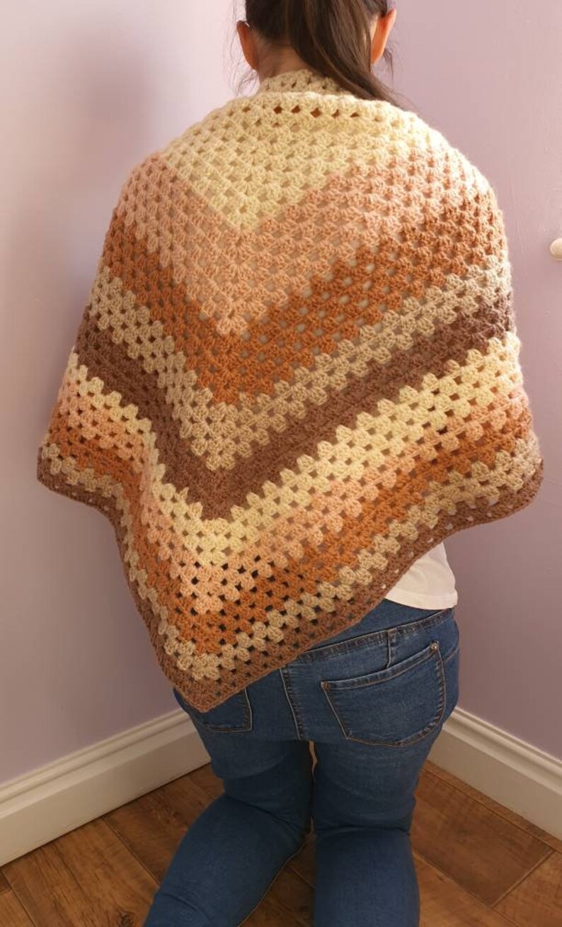 Triangle Granny Square Shawl Crochet - Etsy