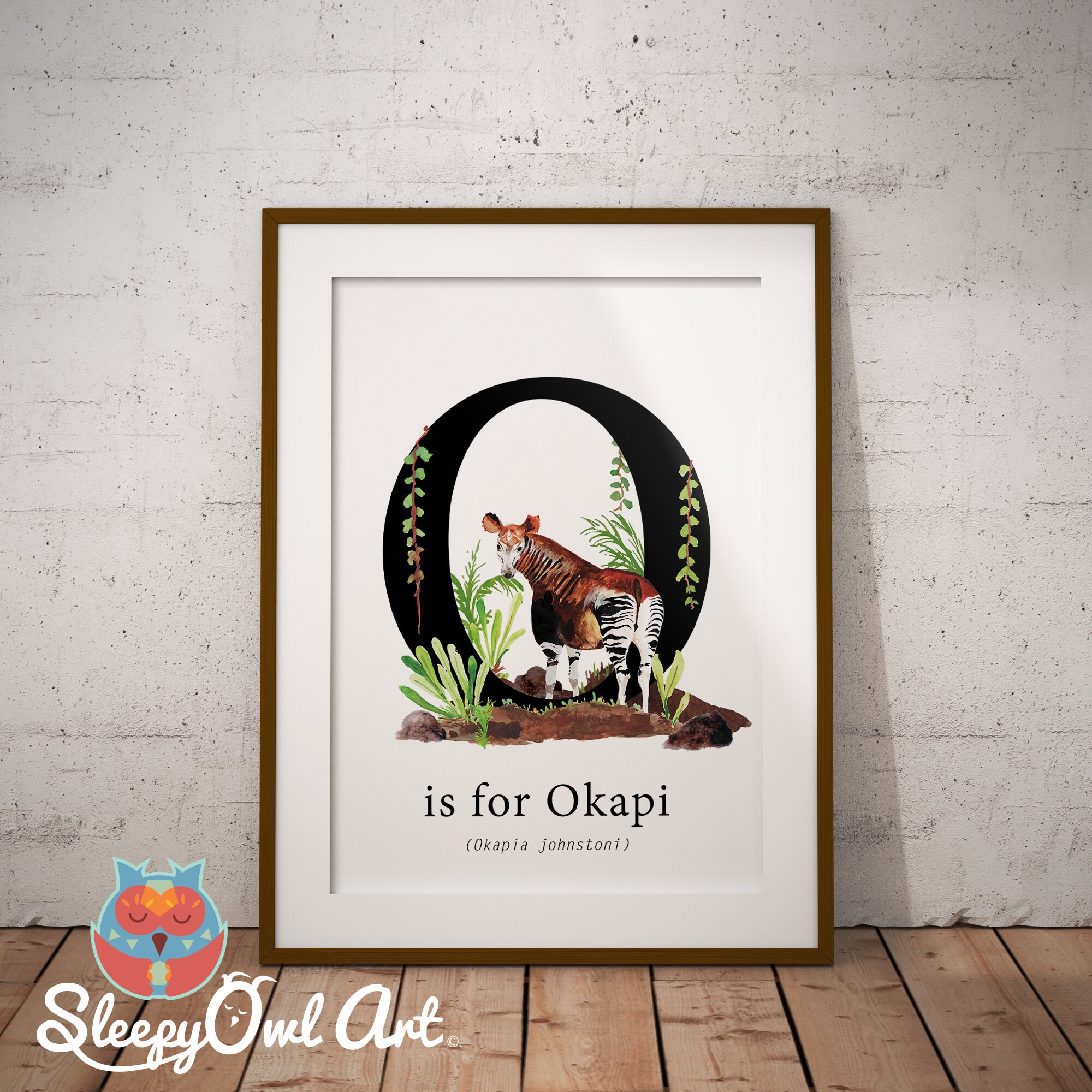 Prints Art & Collectibles DIGITAL Okapi Nursery Downloadable Printable ...