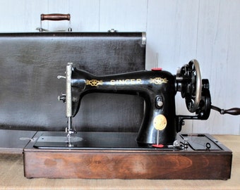 128 K Old Rare Hand Held Singer Sewing Machine, 1912 Antique Manual ...