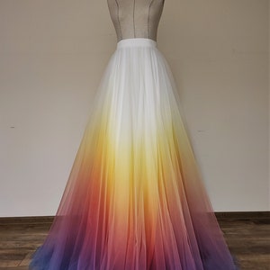 NEW!!! Hand Painted Ombre Wedding Dress. Colorful Wedding Dress. Sunset ...