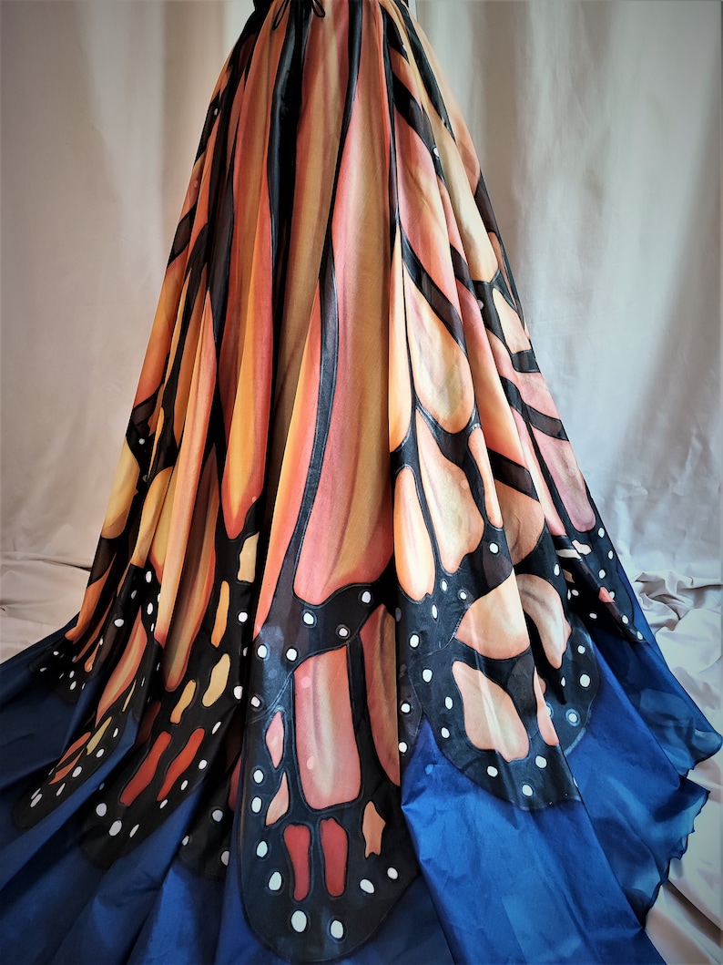 Hand Painted Monarch Butterfly Wedding Dress. Monarch - Etsy