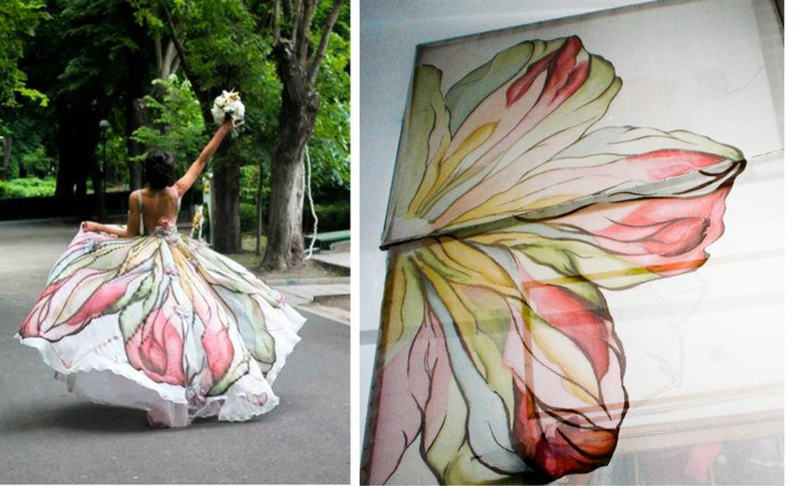 Hand Painted Dress Ball Gown Prom Dress Long Formal Dress - Etsy