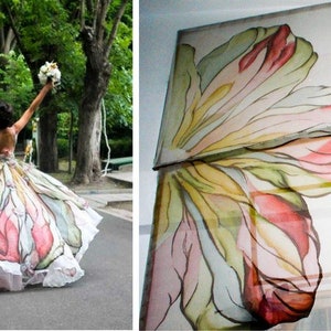 Hand Painted Dress Ball Gown Prom Dress Long Formal Dress - Etsy