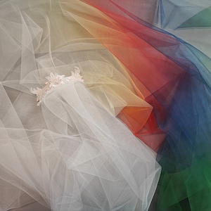 Hand Painted Ombre Wedding Veil.sunset Wedding Veil.coloured Veil ...