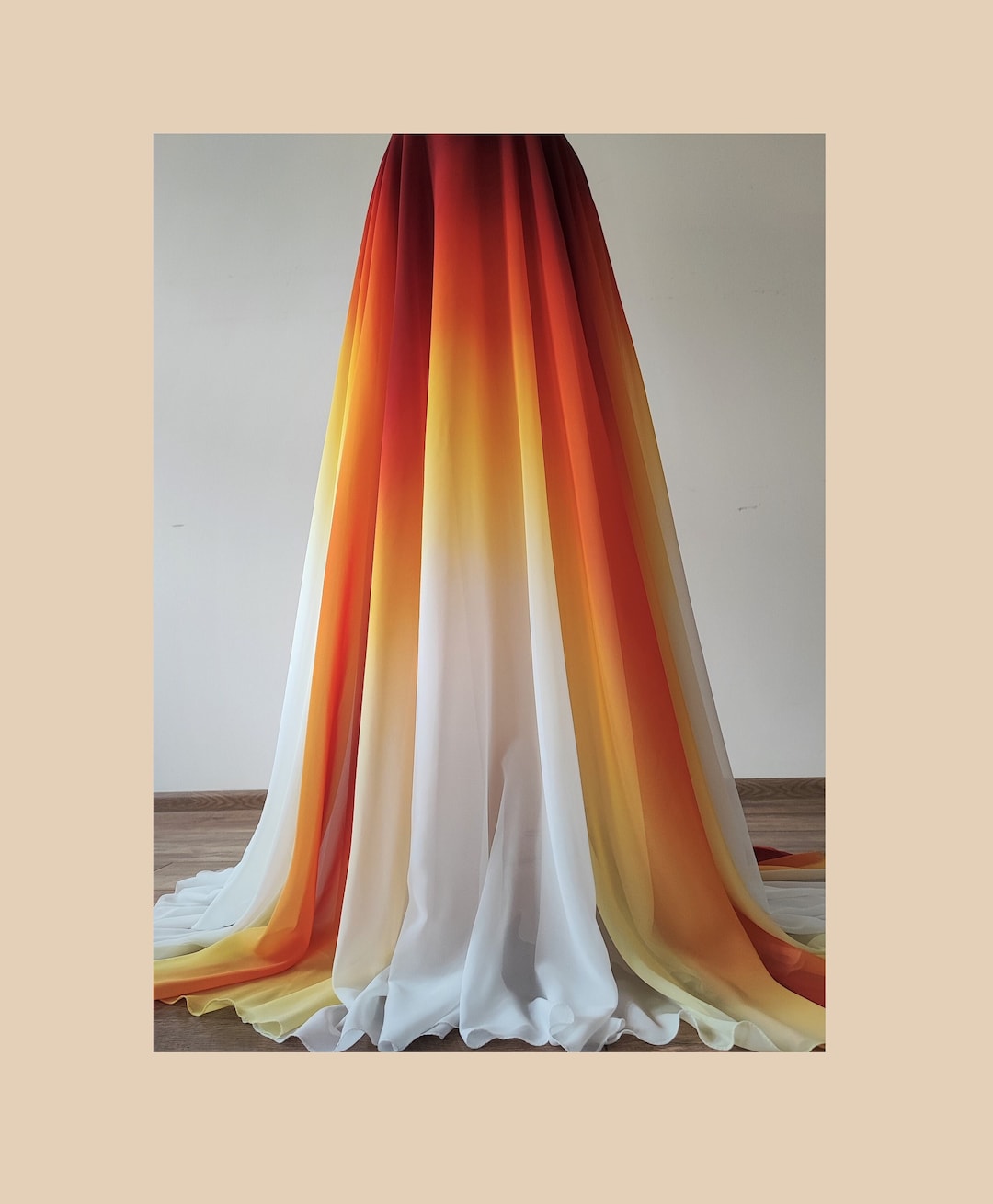 NEW!!! Hand Painted Ombre Wedding Dress. Colorful Wedding Dress. Sunset ...