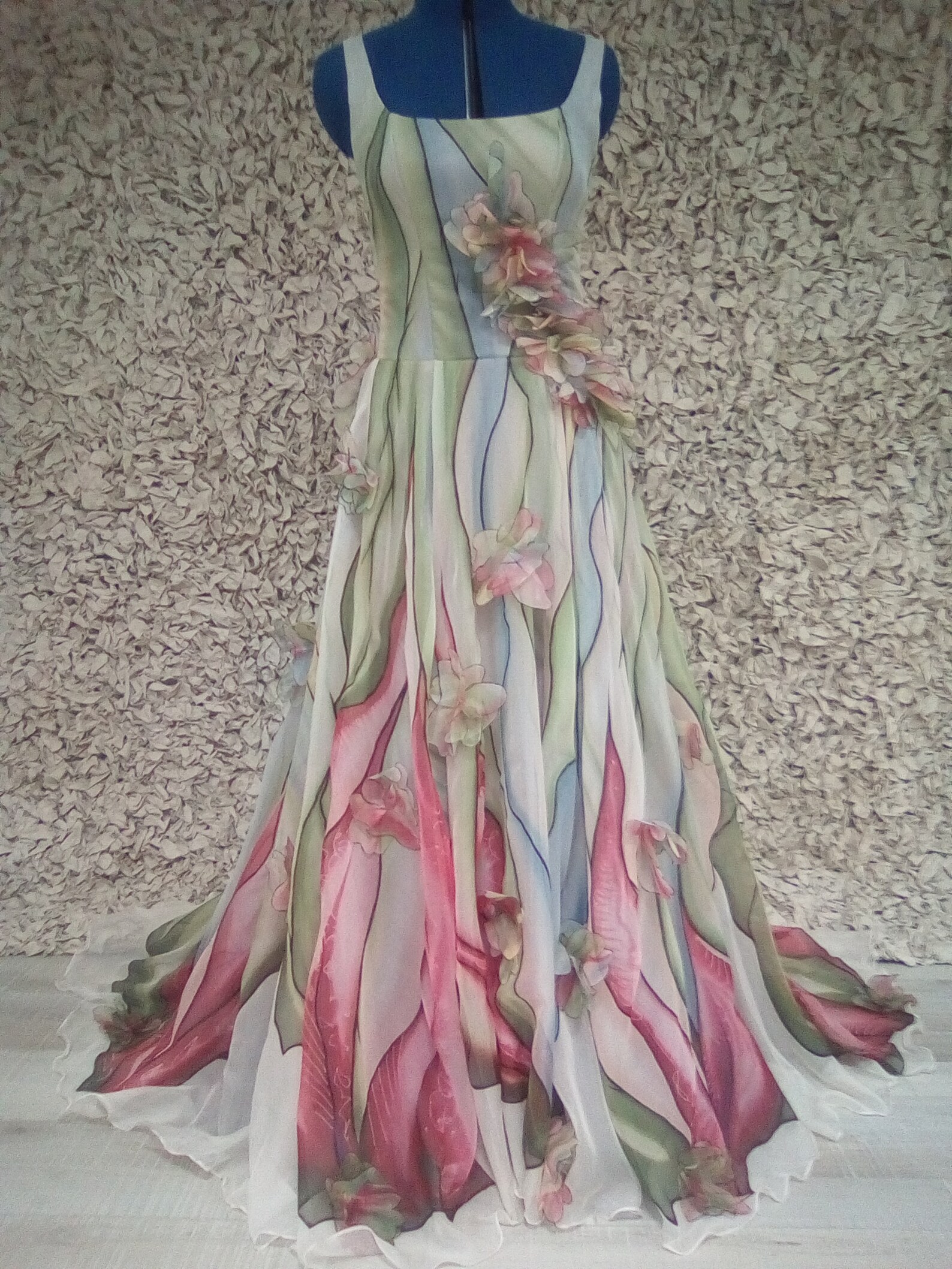 Hand Painted Dress Ball Gown Prom Dress Long Formal Dress - Etsy