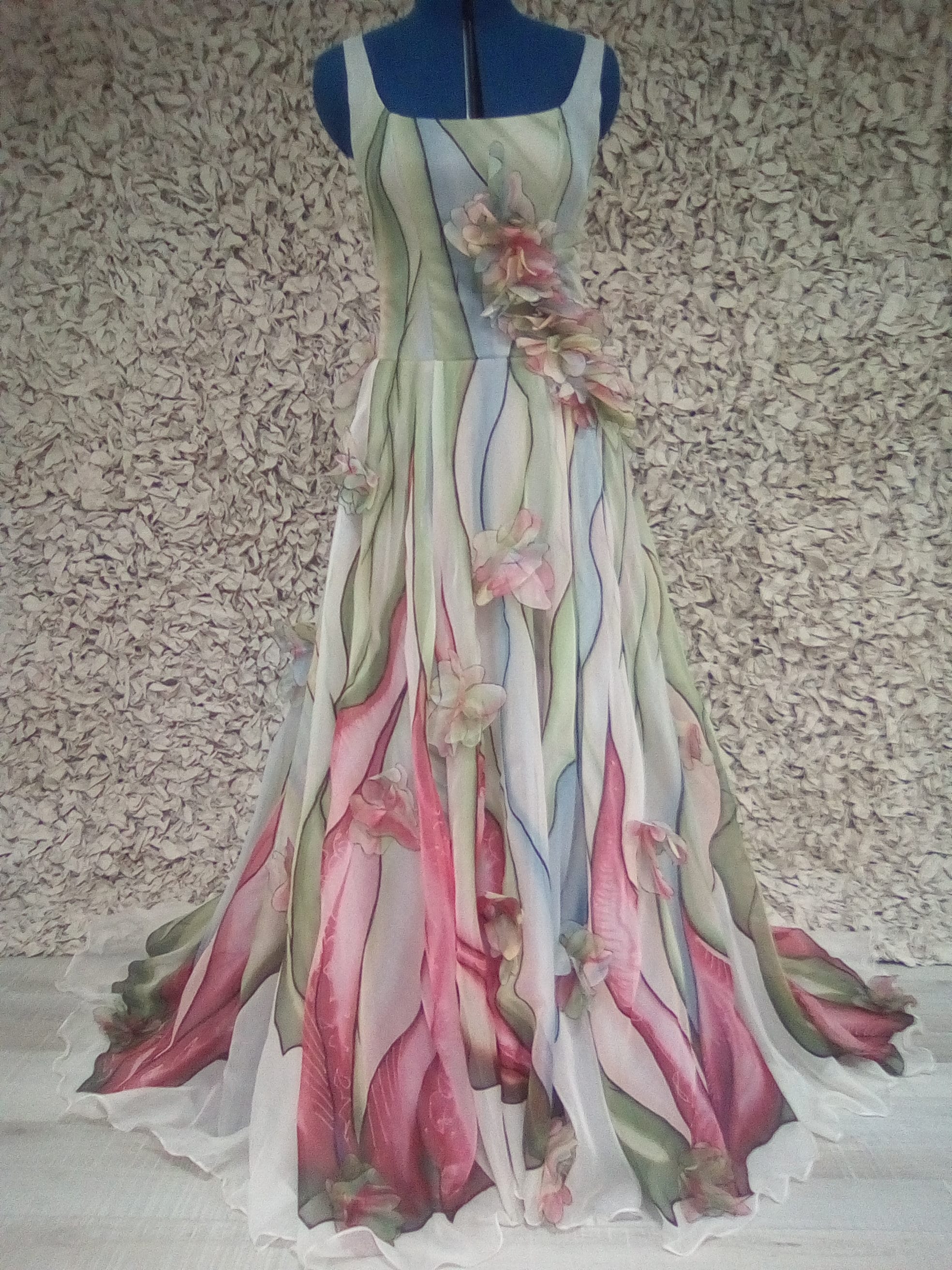 Hand Painted Dress Ball Gown Prom Dress Long Formal Dress - Etsy