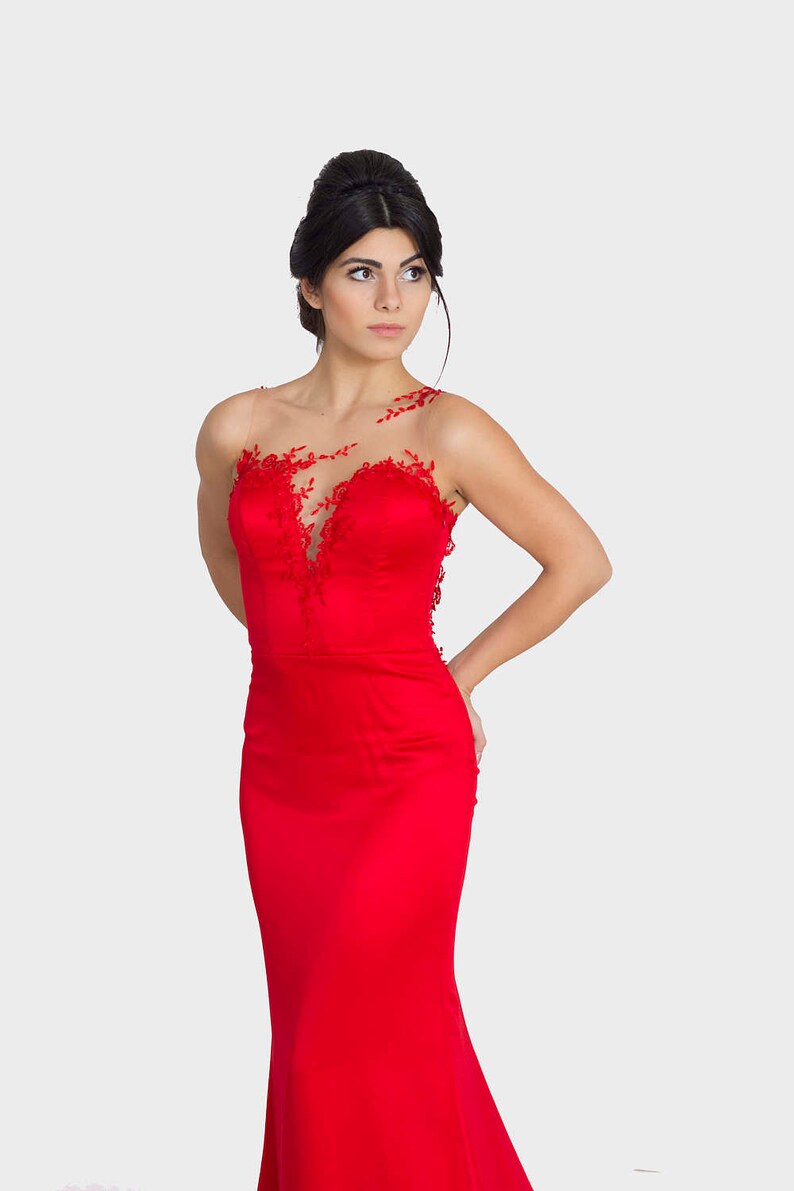 Sexy Red Dress Red Prom Dress Mermaid Sheath Dress Romantic Etsy
