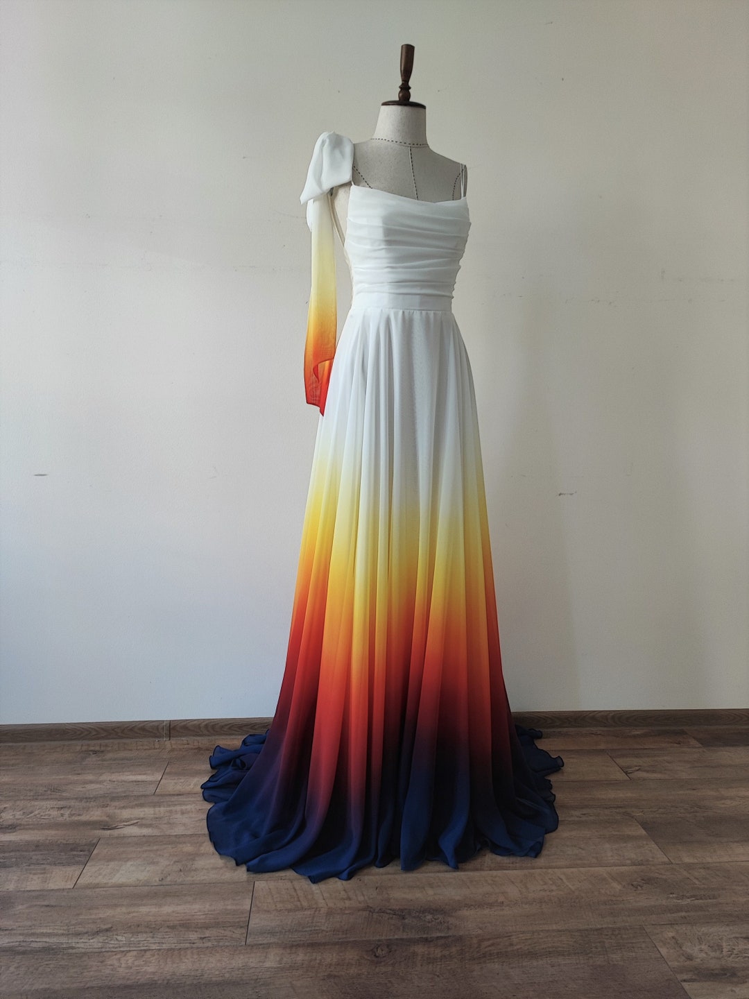 NEW Hand Painted Ombre Wedding Dress. Sunset Wedding Dress. - Etsy