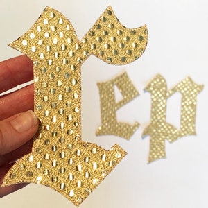 Taylor S. REP Large Sequin Letter Patches/ Choice of Silver, Black ...