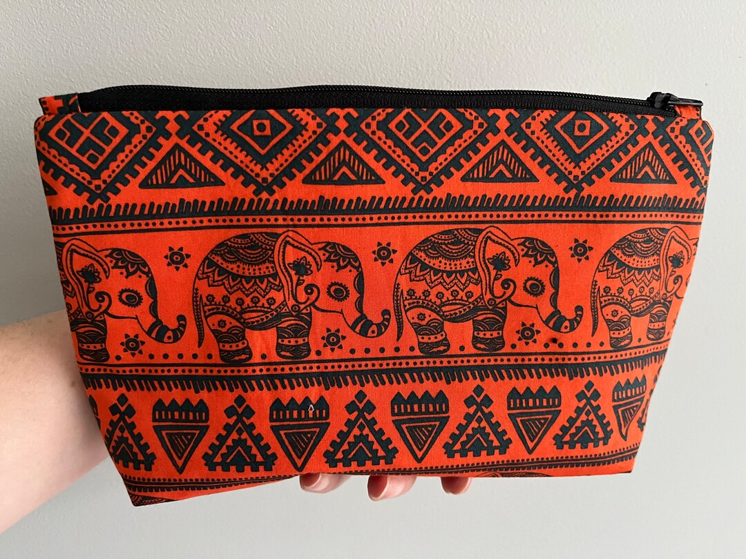 Elephant Makeup Bag / Indian Elephants / Cosmetic Bag / Gift or Present ...