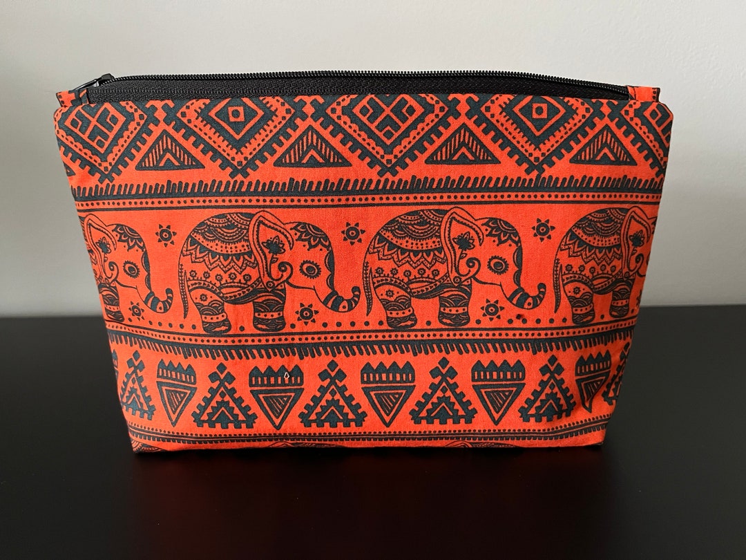 Elephant Makeup Bag / Indian Elephants / Cosmetic Bag / Gift or Present ...