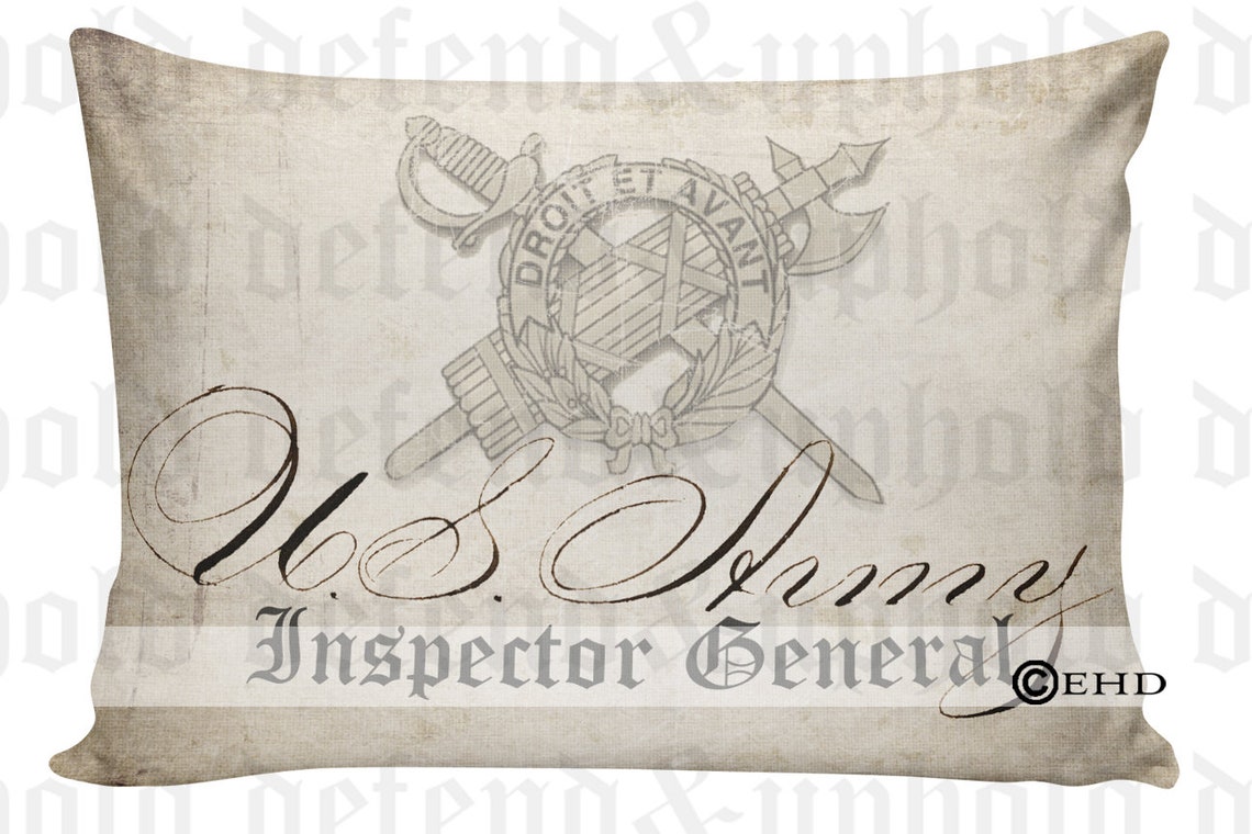 Antique US Military Pillow, Made in USA, Army Inspector General Pillow ...