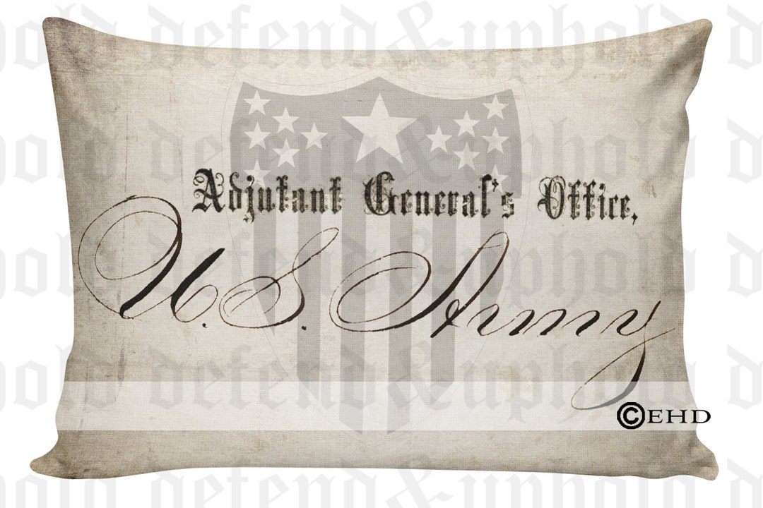 Antique US Military Pillow, Made in USA, AG Office Pillow, Throw ...