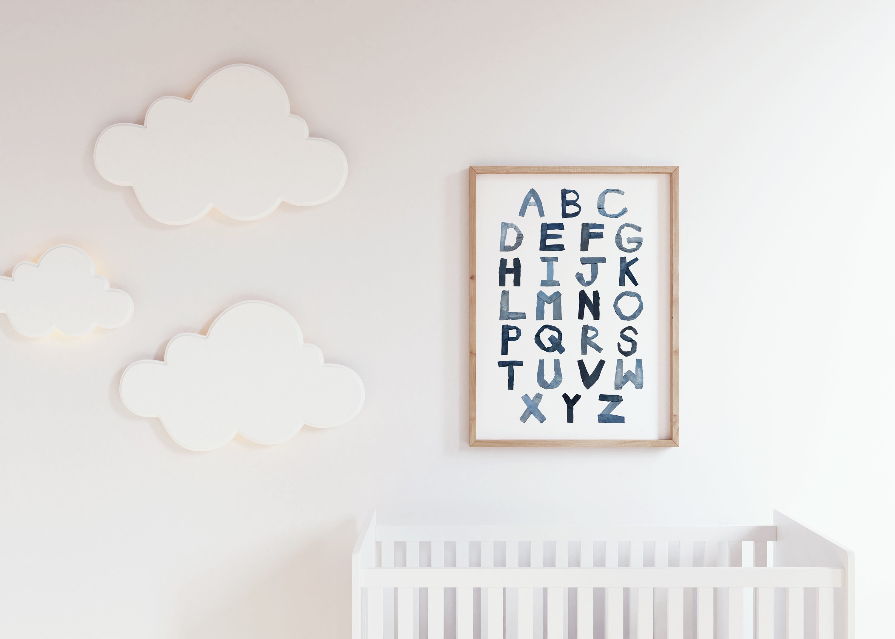 Denim Alphabet Poster - Etsy