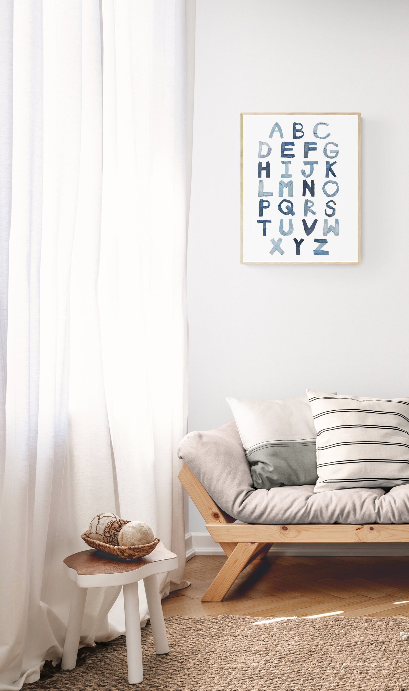 Denim Alphabet Poster - Etsy