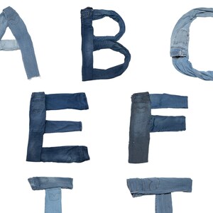 Denim Alphabet Poster - Etsy
