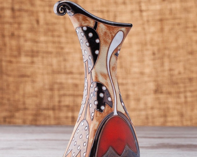 Handmade Pottery Vase, Ceramic Flower Vase, Home Decor, Ceramics and ...