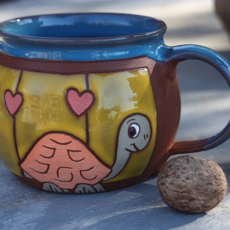 Turtle Mug - Etsy