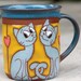 Coffee Cup Handmade, Cat Design Cup, Ceramic Mug, Cats Accessories ...