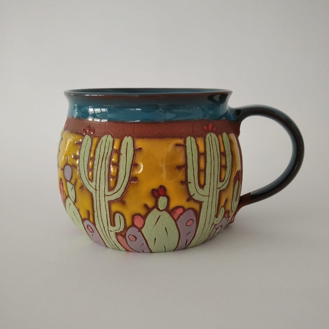 Ceramic Mugs, Cactus Coffee Mug, Handmade Mugs, Cactus Mug, Arizona Mug ...