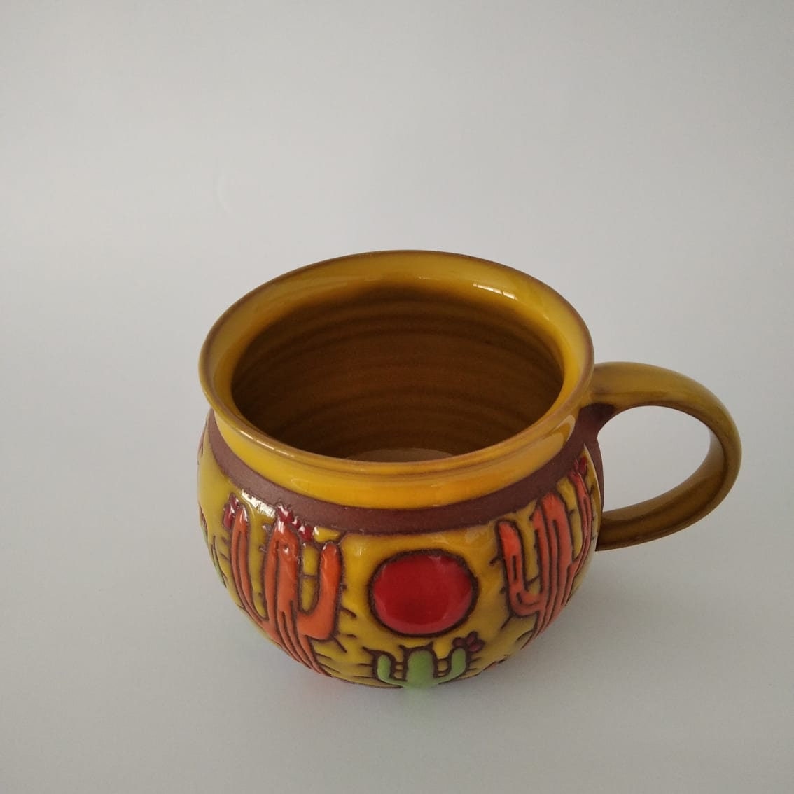 Cactus-lover's Mug, Handmade Mug, Cactus Mug, Big Coffee Mug, Cactus ...