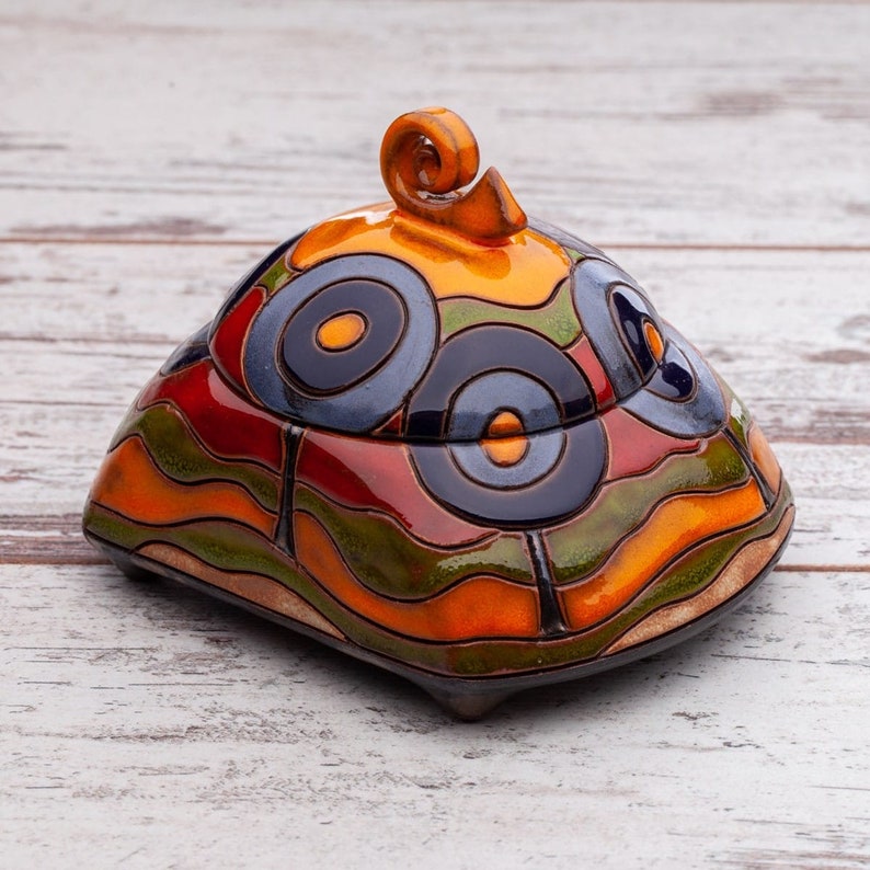 Handmade Ceramic Jewelry Box With Lid Pottery Storage Jar | Etsy