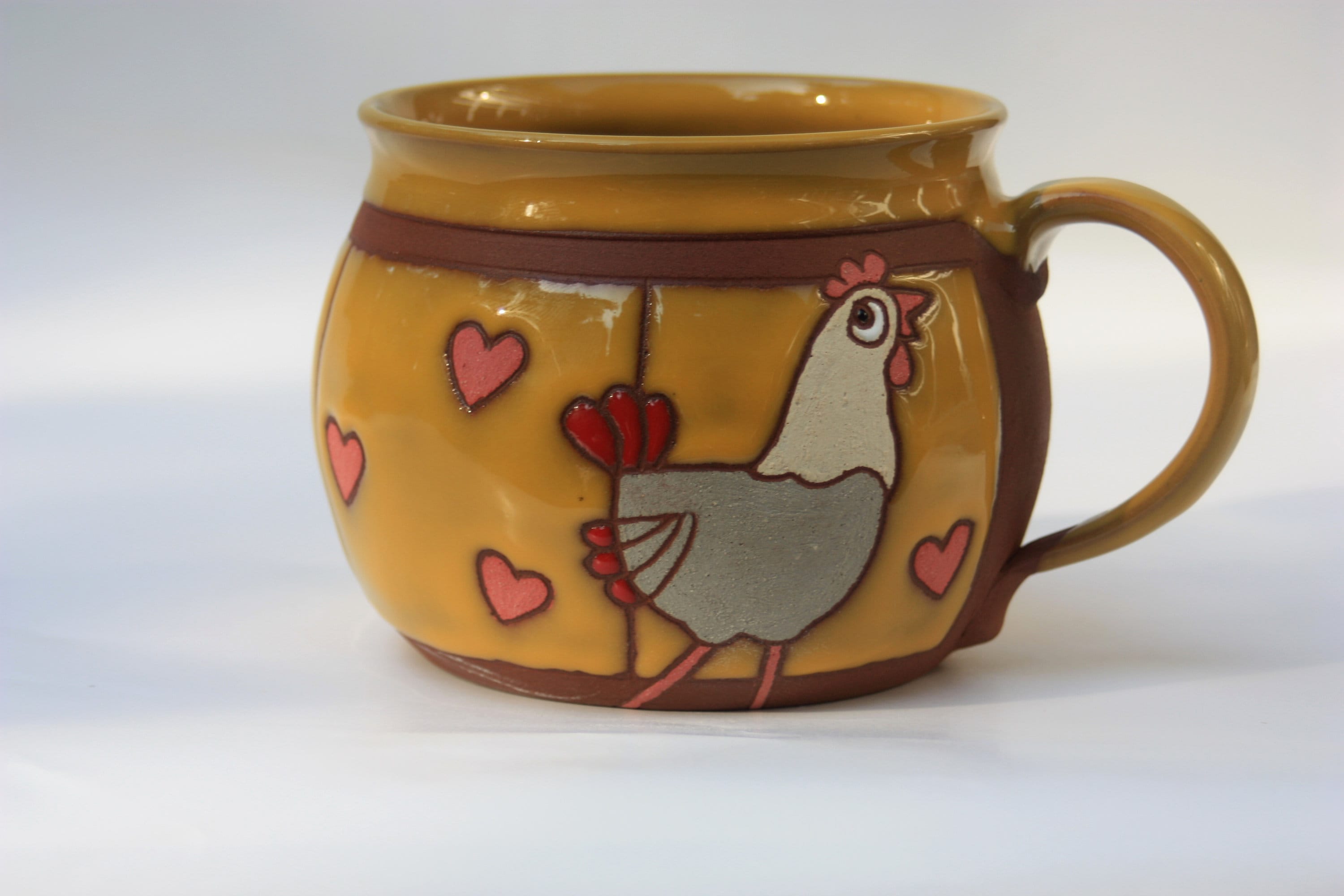 Unique Coffee Mug Chicken Mug Pottery Mug Ceramic Mug Hen - Etsy