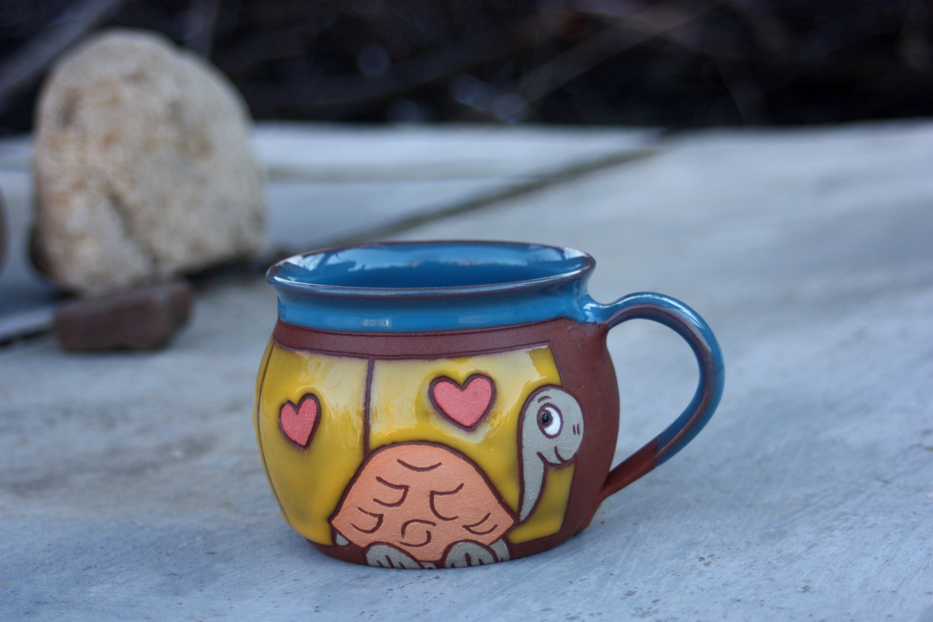 Pottery Ceramic Handmade Turtle Mug Ceramic Pottery Mug - Etsy UK