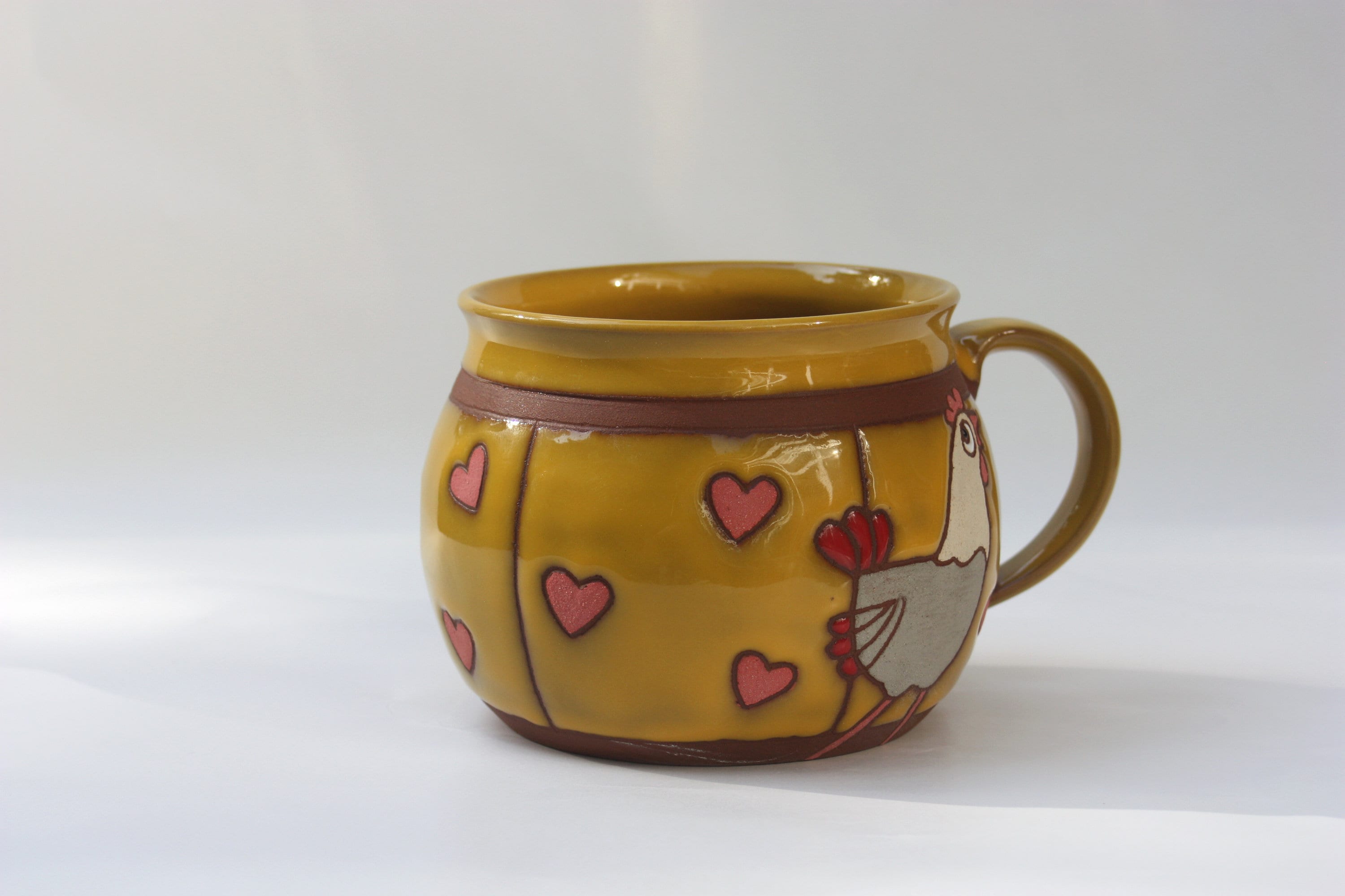 Unique Coffee Mug Chicken Mug Pottery Mug Ceramic Mug Hen - Etsy