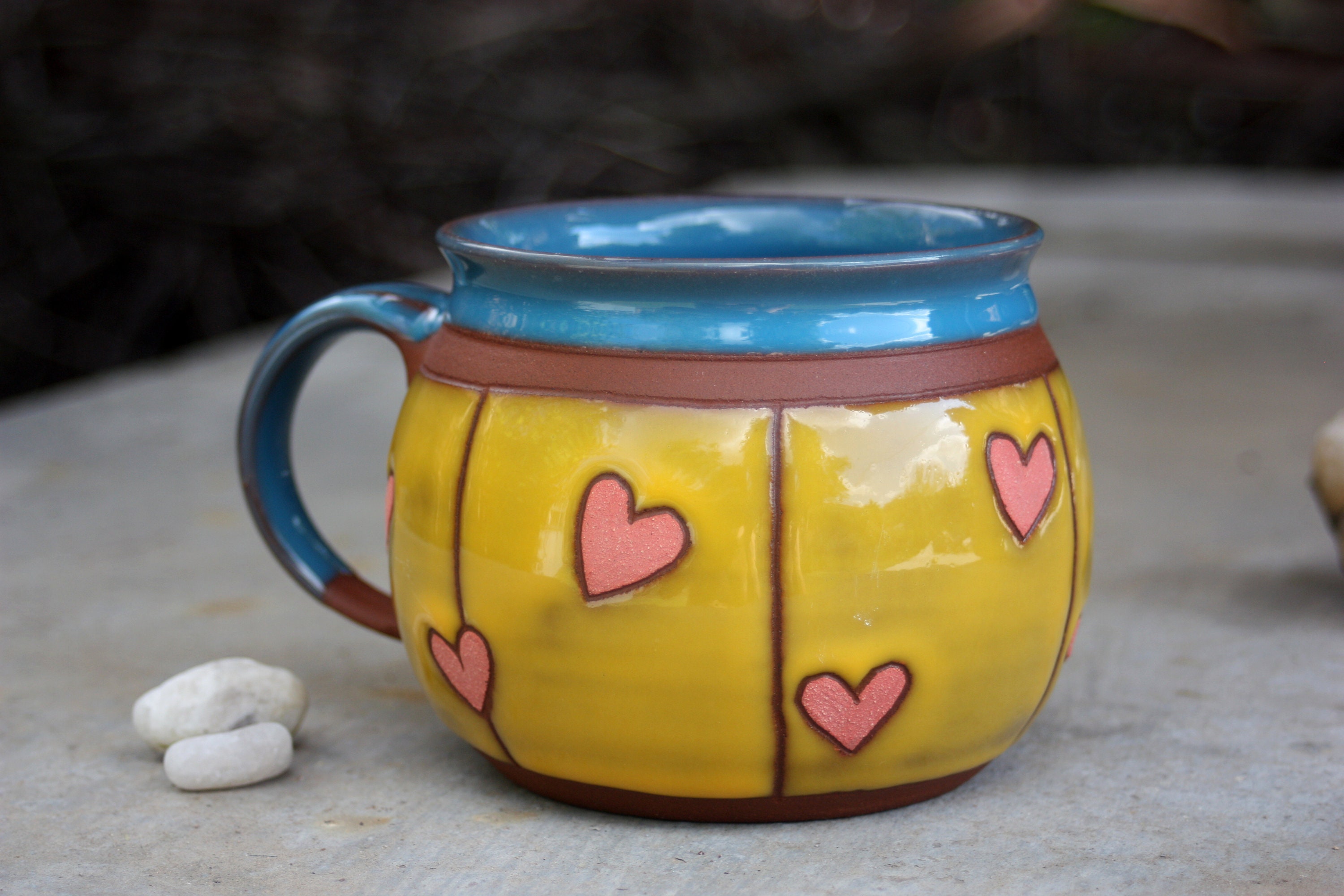 Handmade Ceramic Mug With Cats Pottery Mug Cats Lover Gift | Etsy