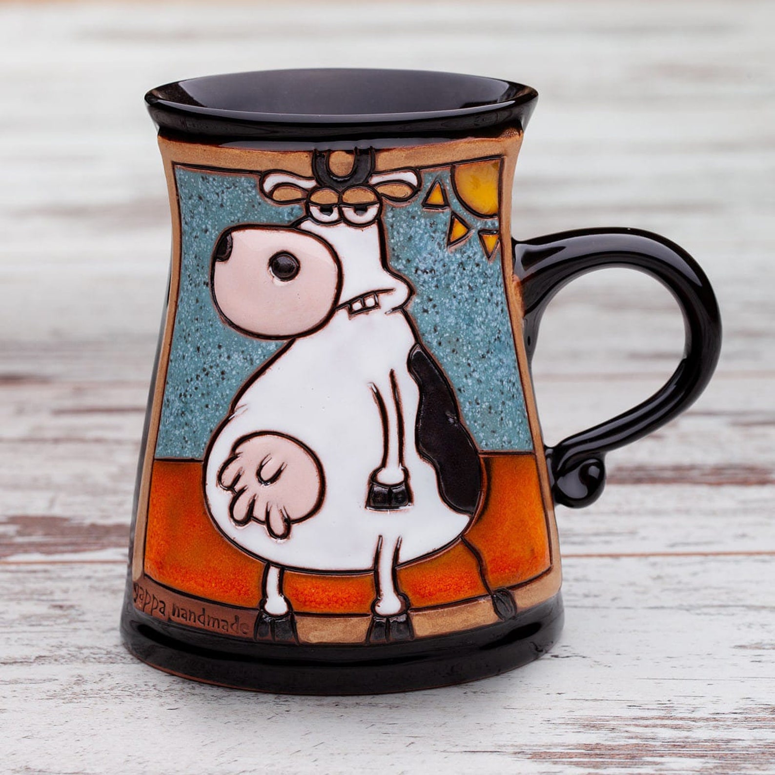 Unique Coffee Mug, Pottery Mugs, Cow Mug, Ceramic Mugs, Coffee Mug ...