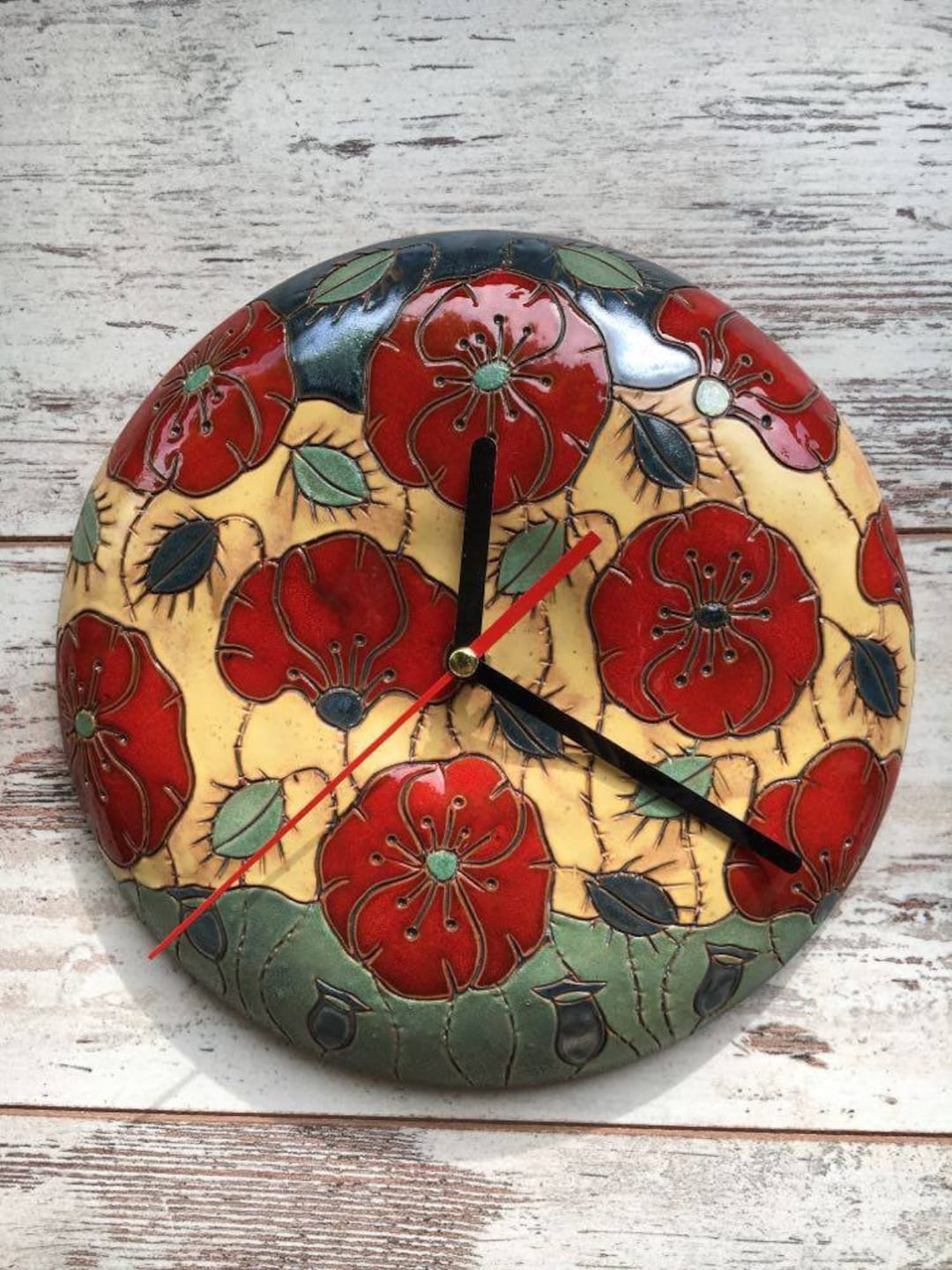 Handmade Wall Clock, Wedding Gift, Kitchen Decor, Clock for Wall ...