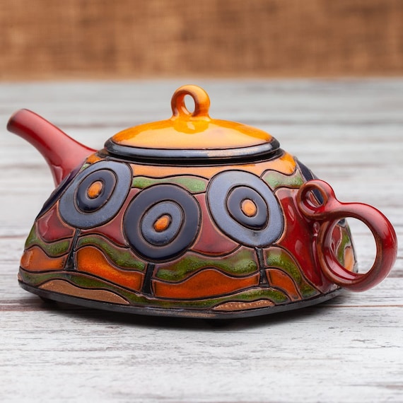 Small Pottery Teapot Ceramic Tea Pot Handmade Teapot Unique - Etsy