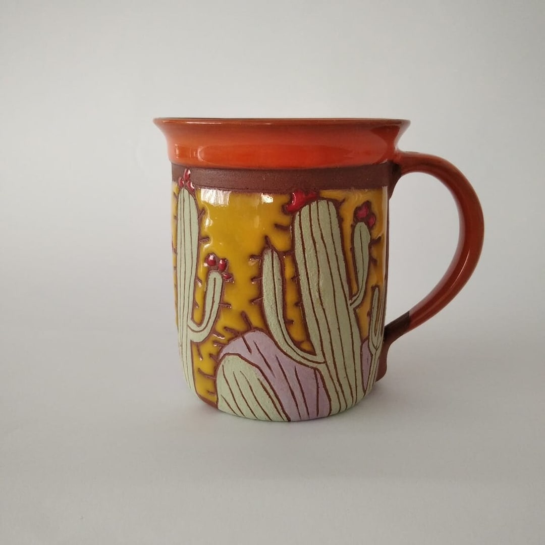 Cactus-lover's Mug, Ceramic Mugs, Mexican Cactus Decor, Succulent Mug ...