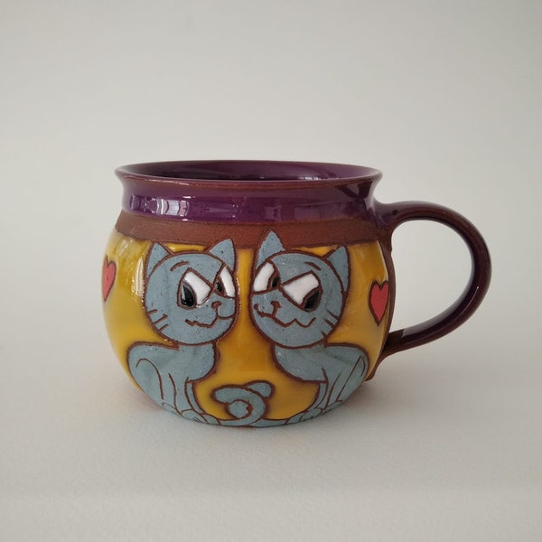Pottery Cat - Etsy