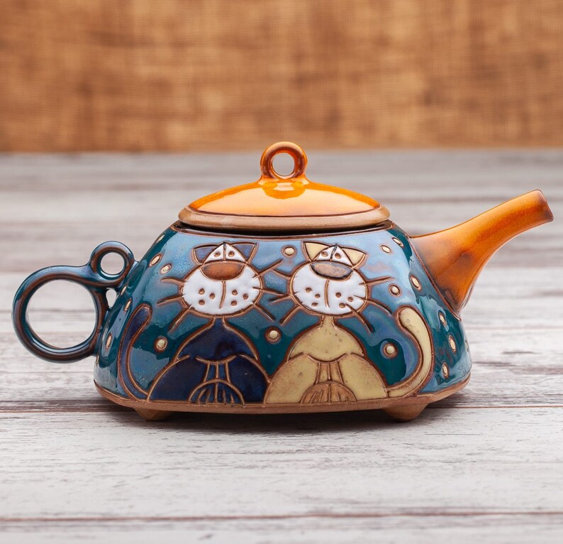Teapot for One, Teapot Warmer, Ceramic Kettle, Teapot Cozy, Ceramic ...
