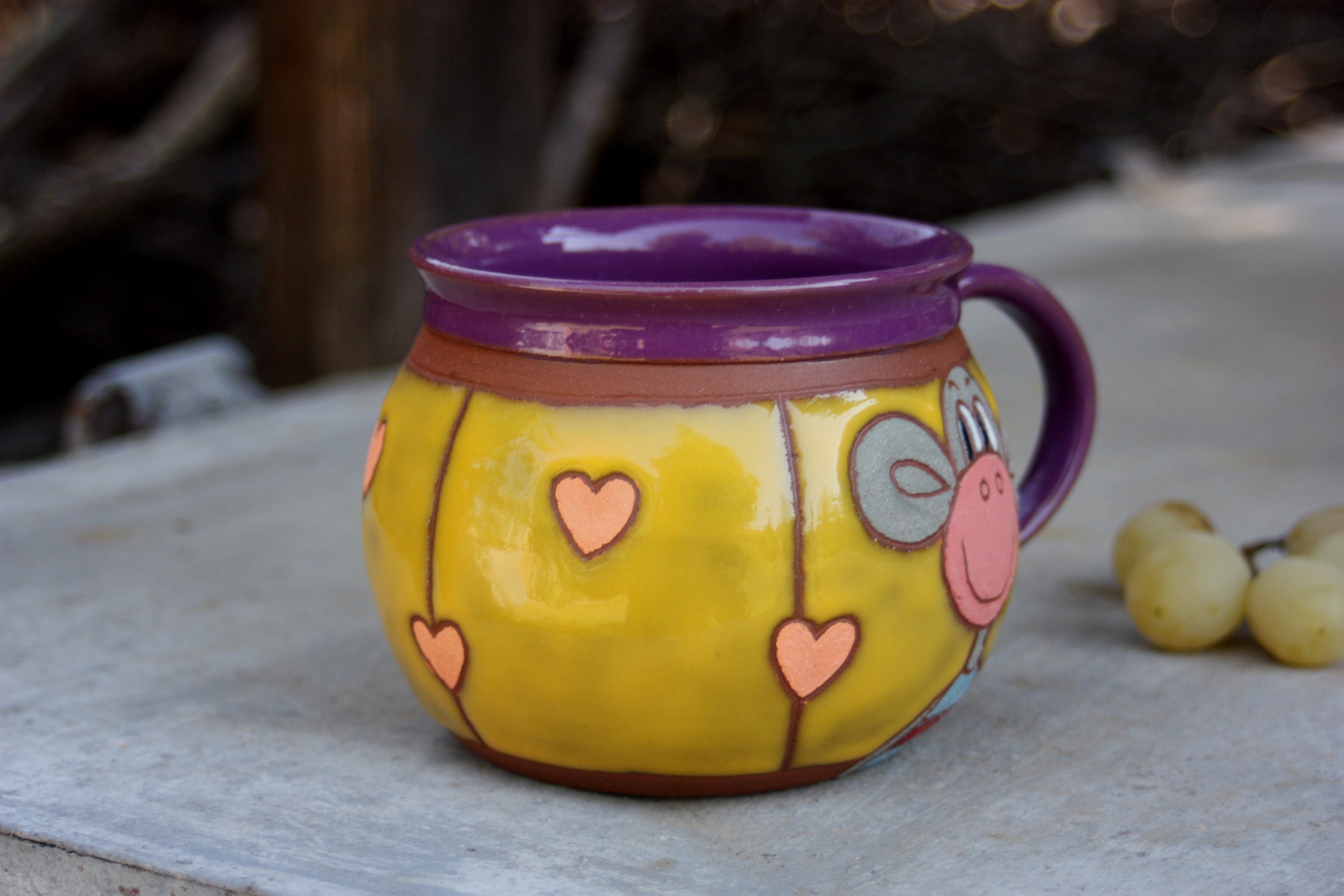 Monkey Mug Funny Cup Monkey Kids Mug Handmade Mug With - Etsy