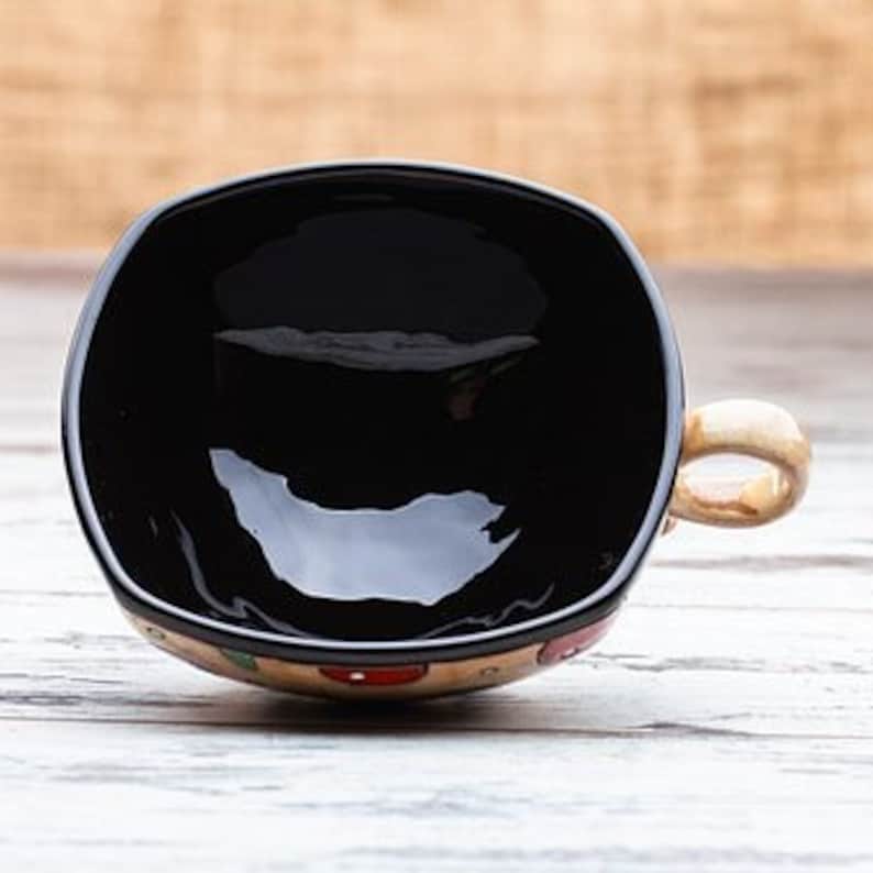 Tea cup handmade Pottery tea cup Ceramic cup Modern coffee | Etsy