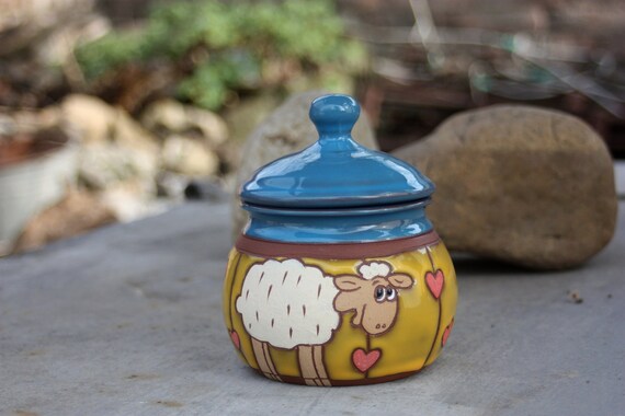 Ceramic sugar bowls Sugar container with lid Lidded pottery | Etsy