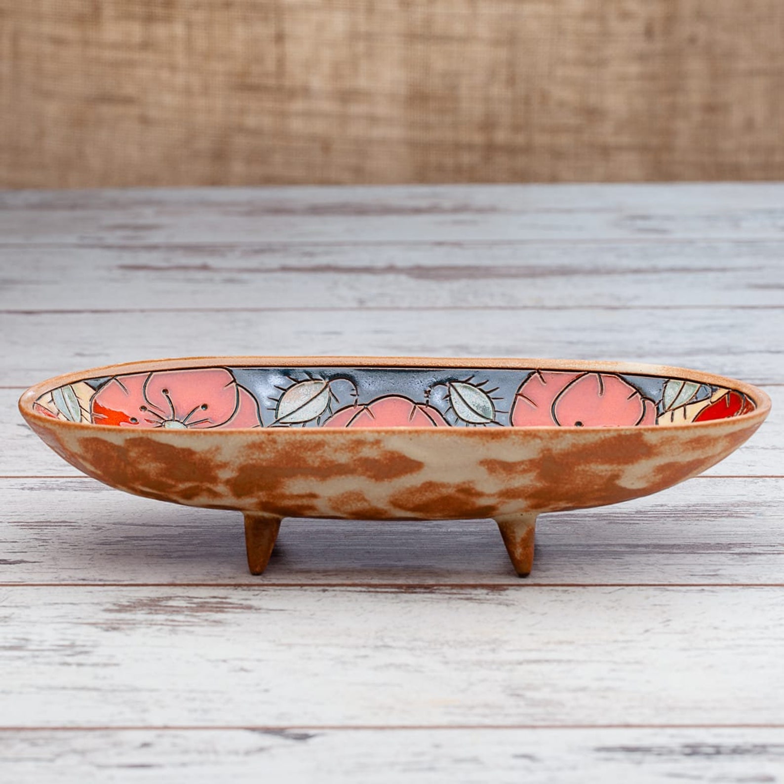 Fruit bowl Handmade ceramic plate Ceramic fruit dish | Etsy