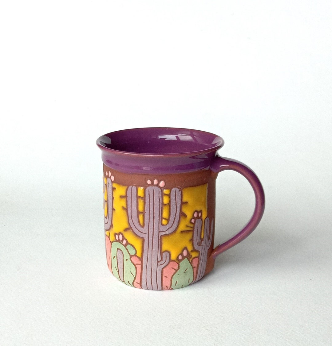 Cactus Cup, Ceramic Cup, Pottery Cup, Cactus Tea Cup, Cactus Coffee Cup ...
