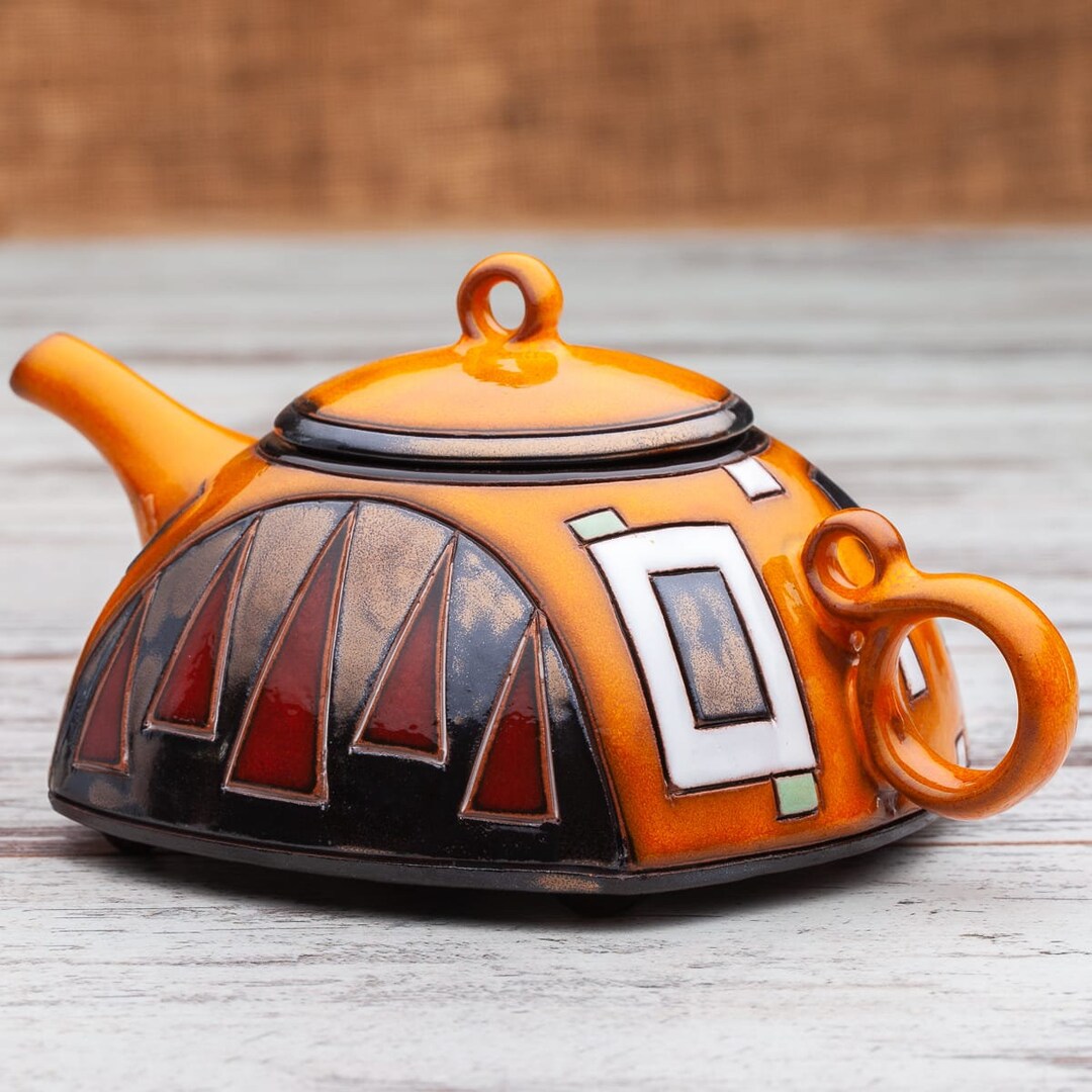Small Teapot, Pottery Teapot, Ceramic Kettle, Handmade Teapot, Hostess ...