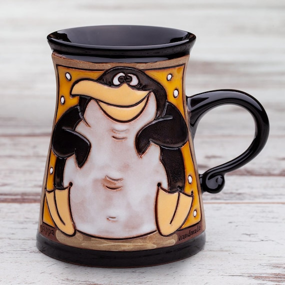 Penguin mug Animal mug Funny coffee mug Handmade mug | Etsy