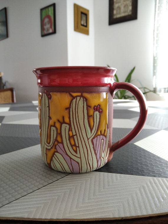 Coffee Cup Cactus Tea Cup Ceramic Mug Handmade Mugs - Etsy