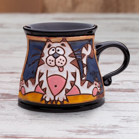 Ceramic mug Funny cat mug Cat coffee mug Cute coffee mug | Etsy