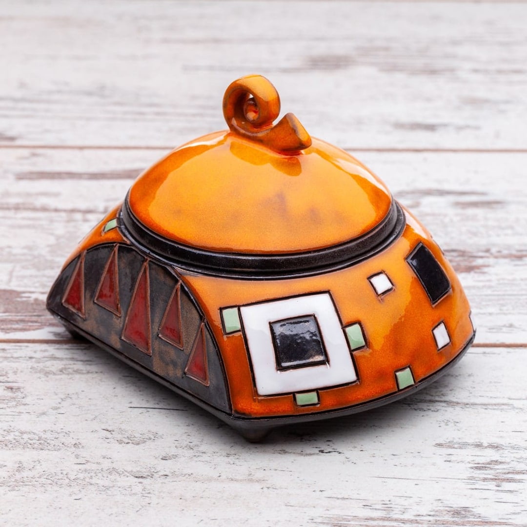 Handmade Box, Ring Box, Unique Ceramic Box, Jewelry Box, Lidded Box ...