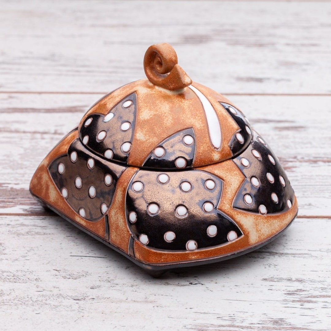 Lidded Pottery Bowl, Kitchen Canister, Ceramics and Pottery, Sugar Jar ...