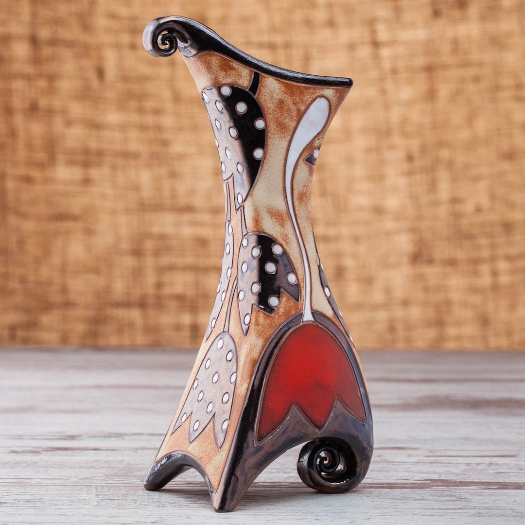 Handmade Pottery Vase, Ceramic Flower Vase, Home Decor, Ceramics and ...