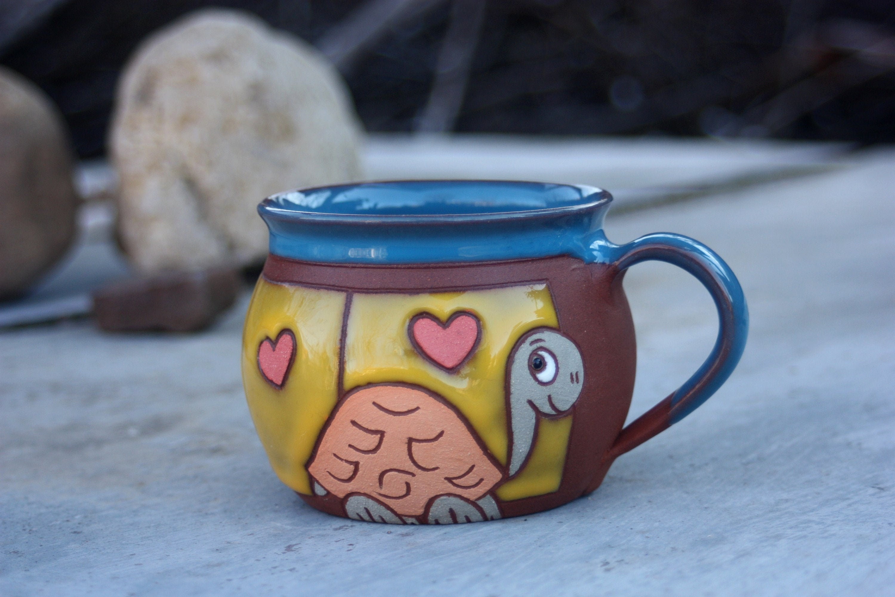 Pottery Ceramic Handmade Turtle Mug Ceramic Pottery Mug - Etsy UK